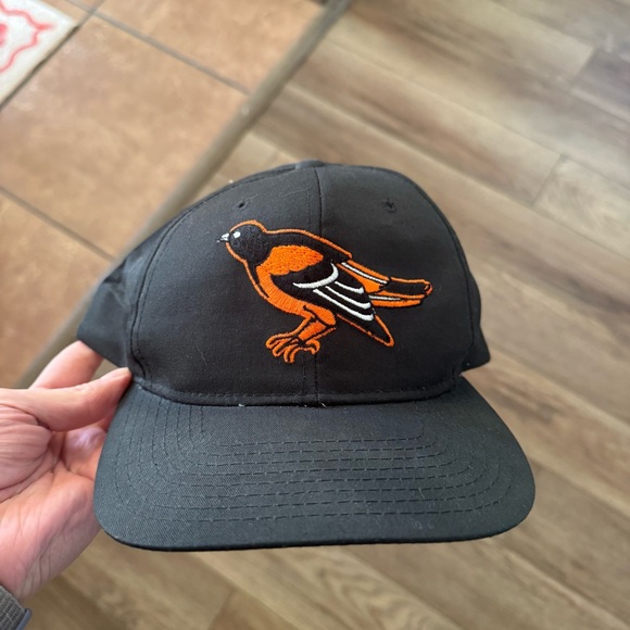 New Era | Accessories | New Era Black And Orange Snapback Hat With Bird ...